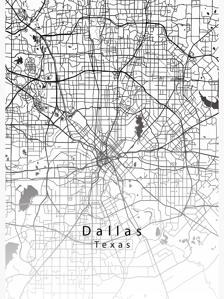 Dallas Texas City Map Premium Matte Vertical Poster sold by MichaeSmith ...