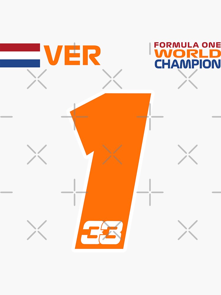 "Max Verstappen Formula One World Champion" Sticker for Sale by ...