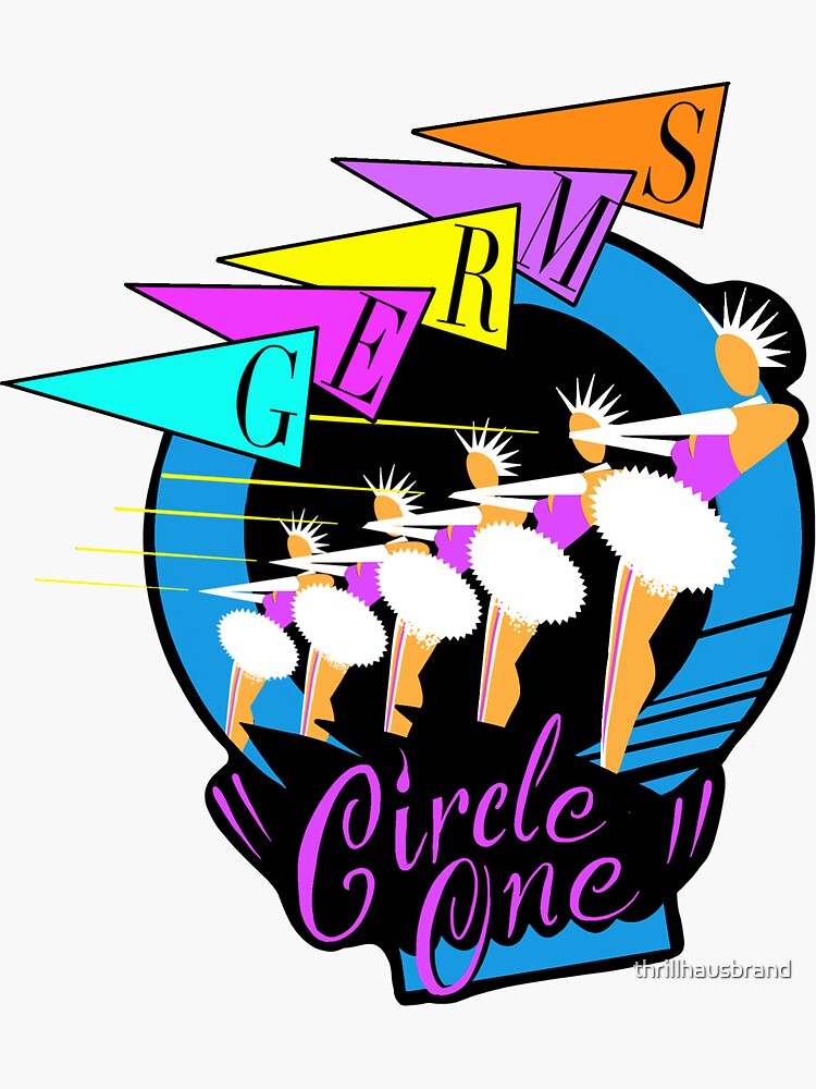 "Germs a Go-Go" Sticker for Sale by thrillhausbrand | Redbubble