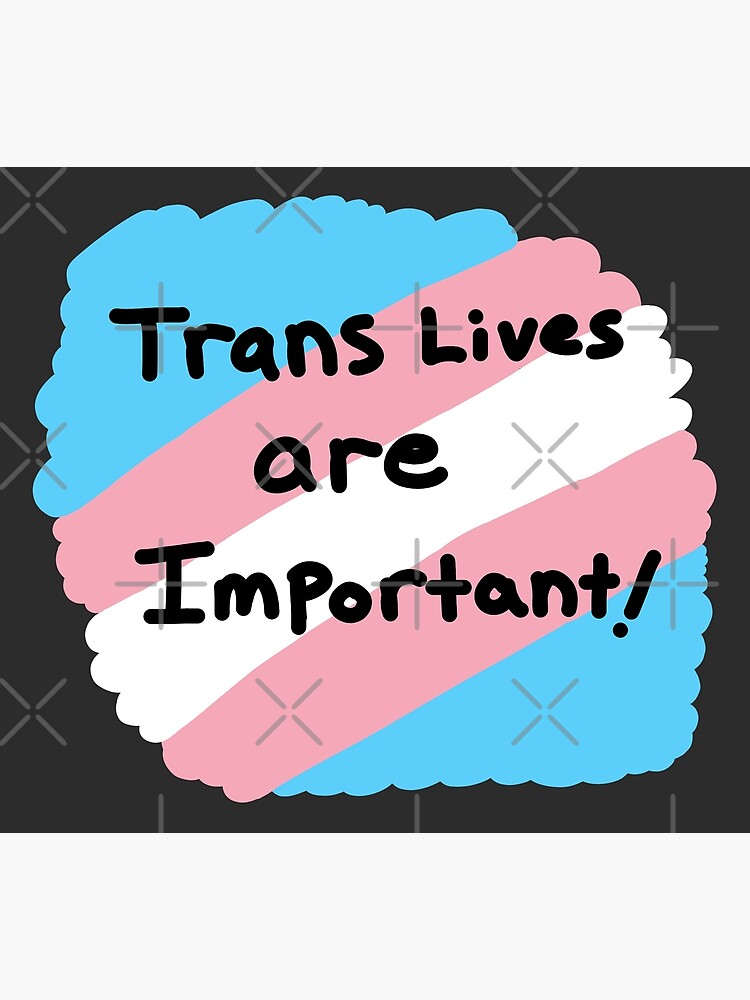 "Trans lives are important " Poster for Sale by charmednight | Redbubble