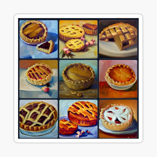 "Thanksgiving Pie - Food / Feast / Food Coma art" Sticker for Sale by ...