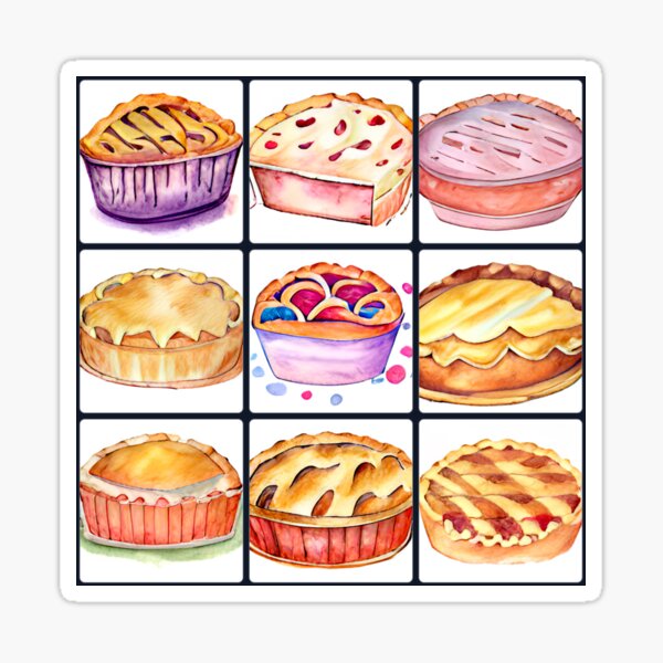 "Thanksgiving Pie / Apple Pie art" Sticker for Sale by CinderPress ...