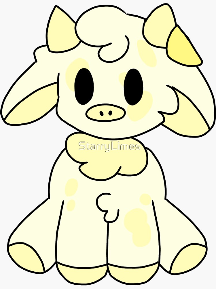 "Kawaii Lemon Cow" Sticker for Sale by StarryLimes | Redbubble