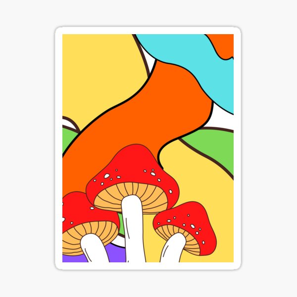 "Trippy Mushroom" Sticker for Sale by Zylok | Redbubble