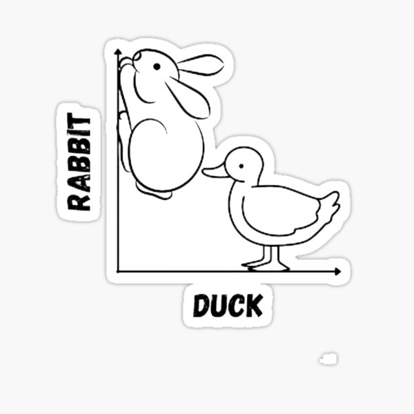 "Duck/Rabbit Graph " Sticker for Sale by loking-4-u | Redbubble