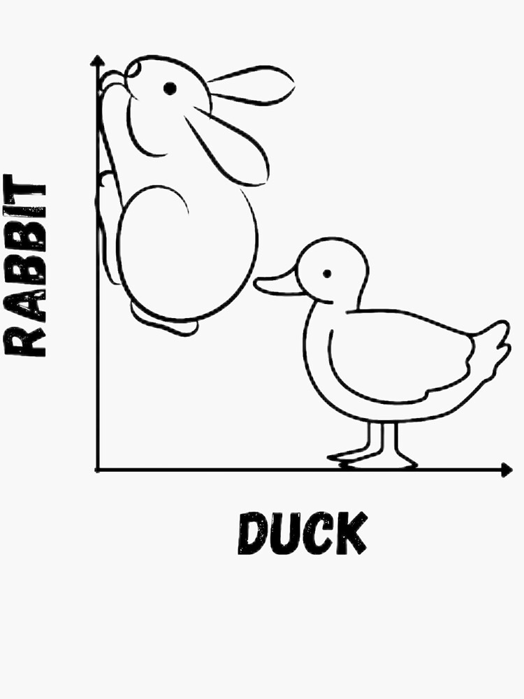 "Duck/Rabbit Graph " Sticker for Sale by loking-4-u | Redbubble