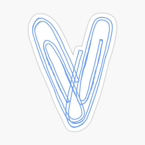 "blue paperclip heart" Sticker for Sale by ltbenedict21 | Redbubble