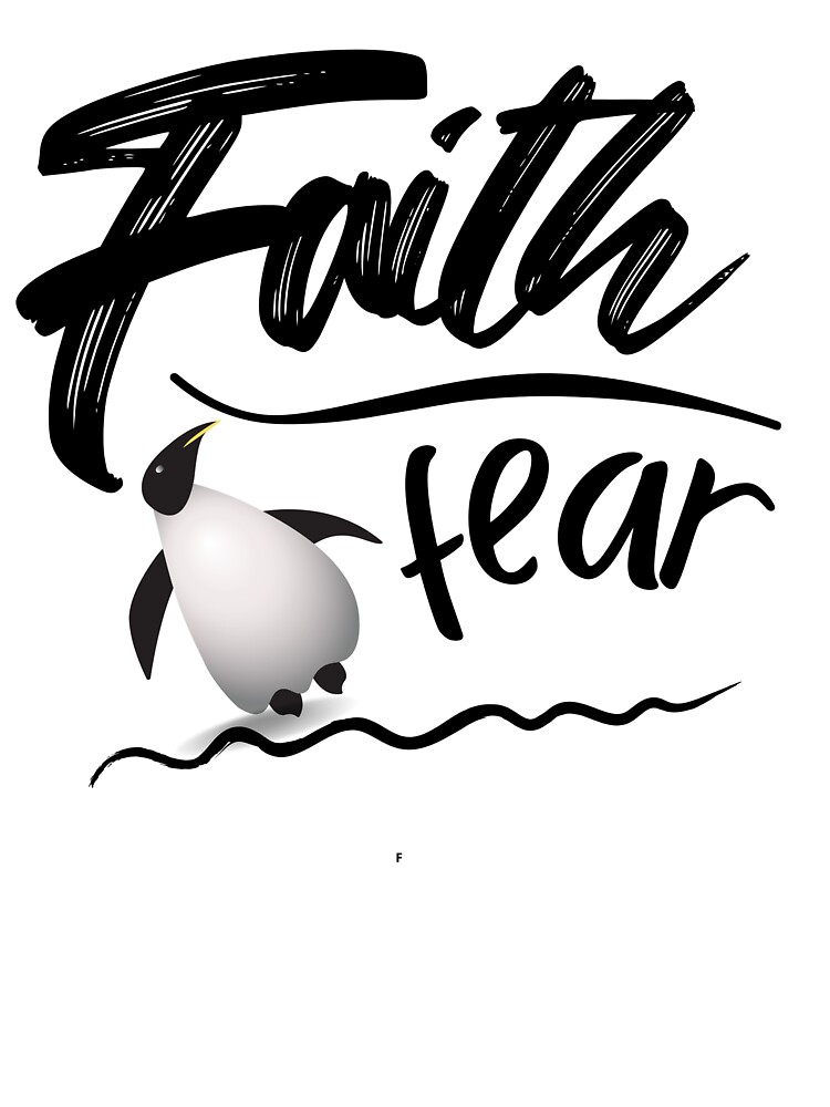 "Penguin: Faith Over Fear" Sticker for Sale by PenguinSuits | Redbubble