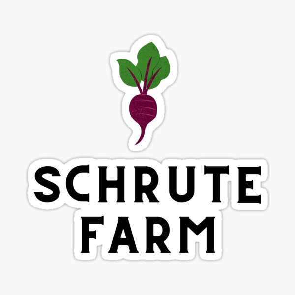 "Dwight Schrute beet farm" Sticker for Sale by AKblue | Redbubble