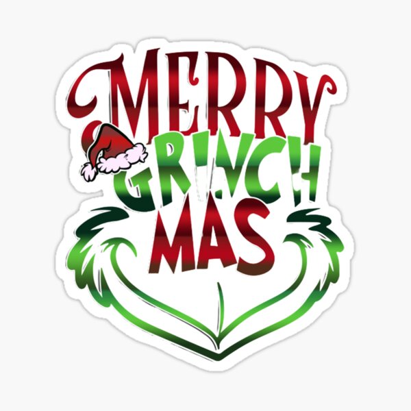 "merry grinchmas" Sticker for Sale by Teixeira224 | Redbubble