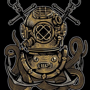 "Octopus Diver" Sticker for Sale by GraffitiBox | Redbubble