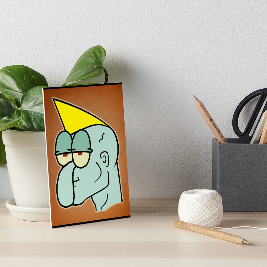 "SquidChad handsome Chad meme cartoon" Art Board Print for Sale by ...