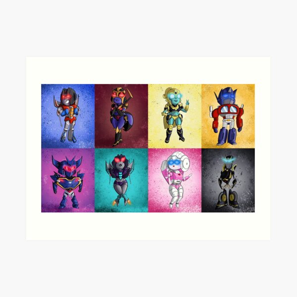 "All 8 Chibi Transformers - Starscream, Blackarachnia, Elita-1, Optimus ...