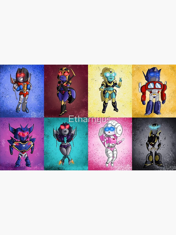 "All 8 Chibi Transformers - Starscream, Blackarachnia, Elita-1, Optimus ...