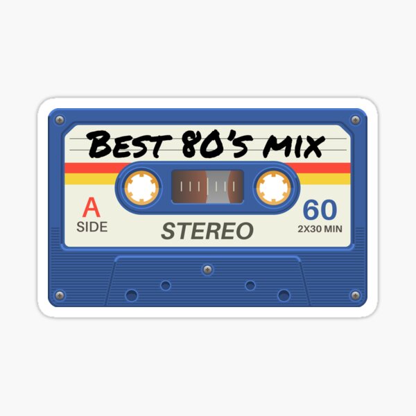 "Best 80's Mix" Sticker for Sale by Red-Cloud | Redbubble