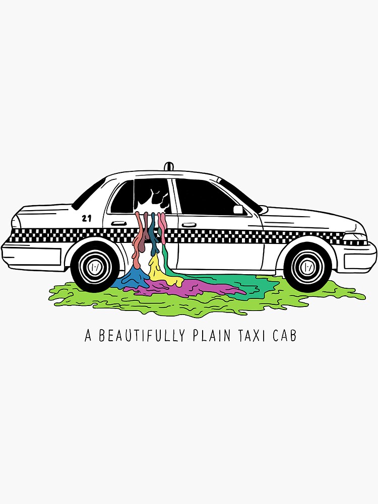 "Taxi Cab" Sticker for Sale by LilyDaug | Redbubble