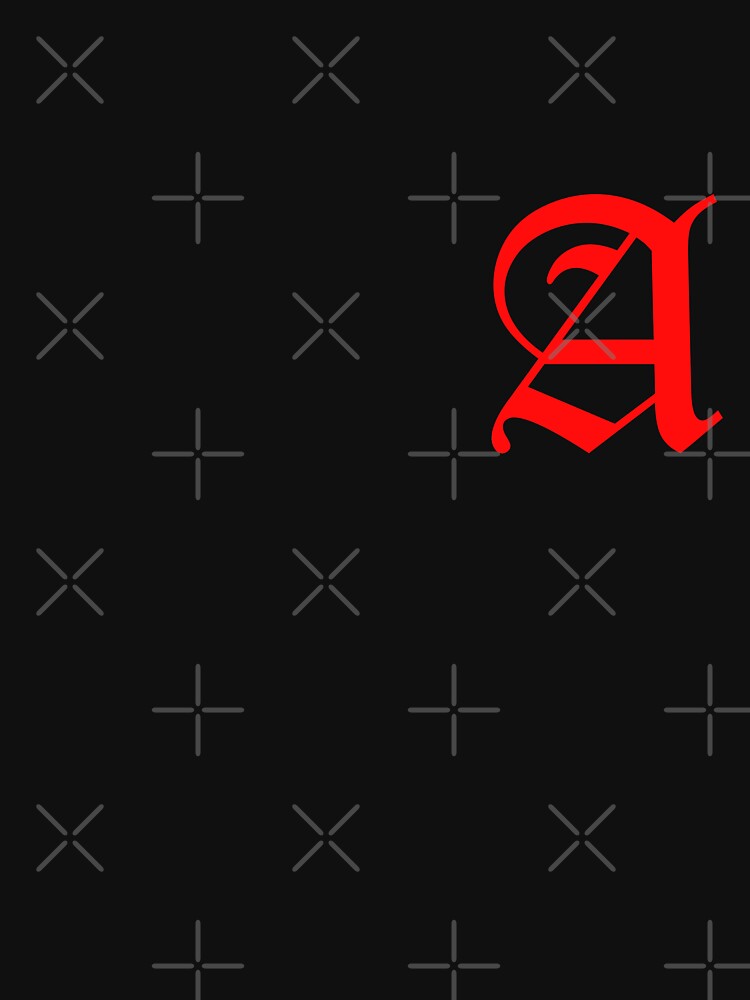 "SCARLET LETTER "A"" T-shirt for Sale by villainelle | Redbubble ...