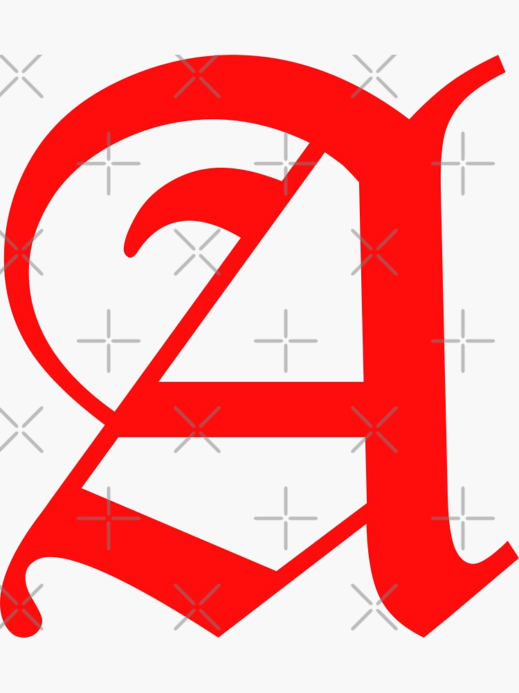 "SCARLET LETTER "A"" Sticker by villainelle | Redbubble