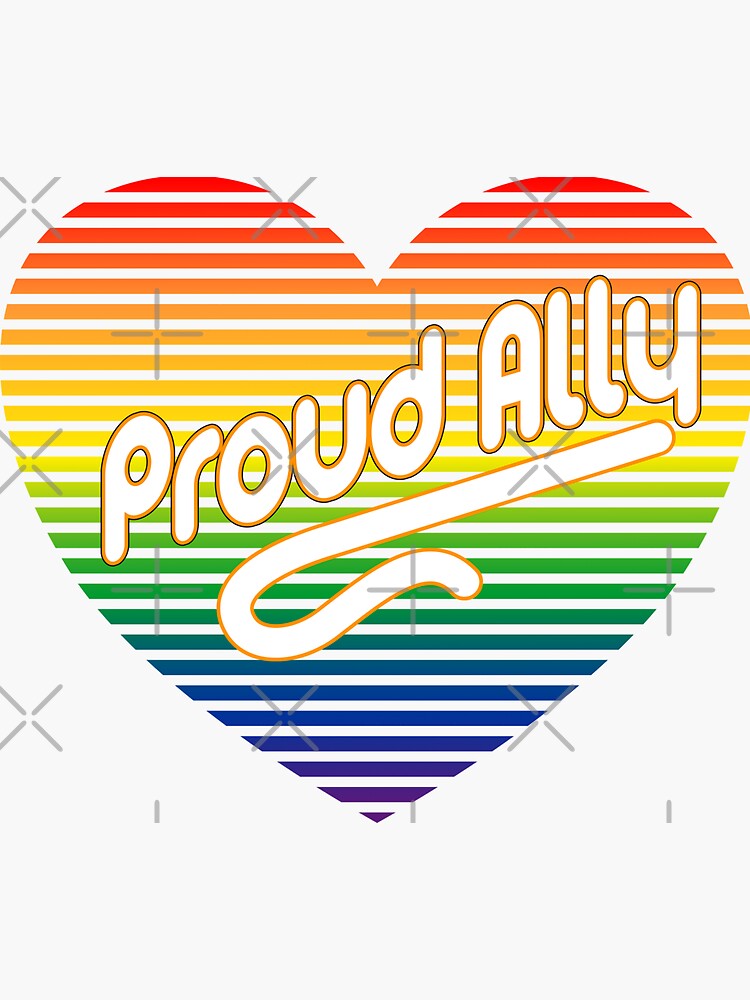 "Proud Ally - LGBTQIA Support" Sticker for Sale by jade-cooper-art ...