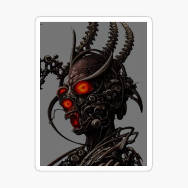"a cyberpunk mastermind character cyborg" Sticker for Sale by ...
