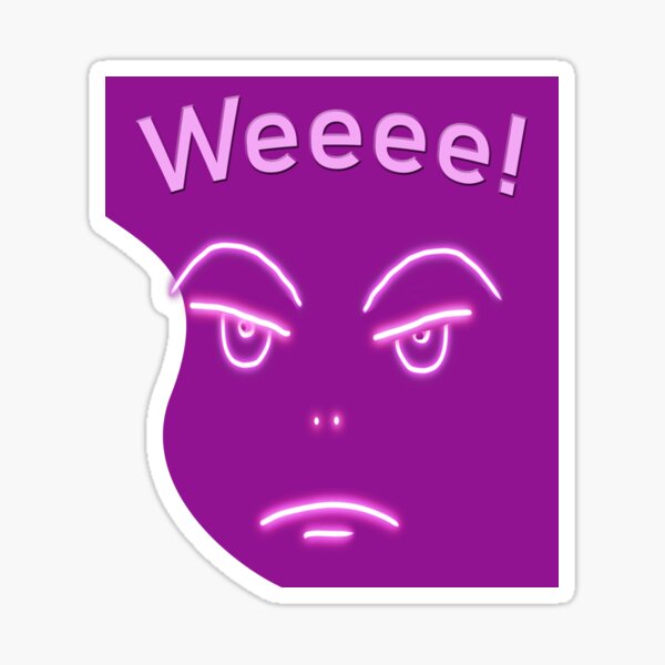 "Weeee! with RBF" Sticker for Sale by Klssaginaw | Redbubble