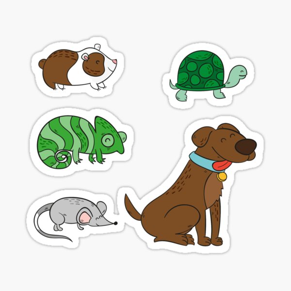 "cute smiley animals set" Sticker for Sale by Animster | Redbubble