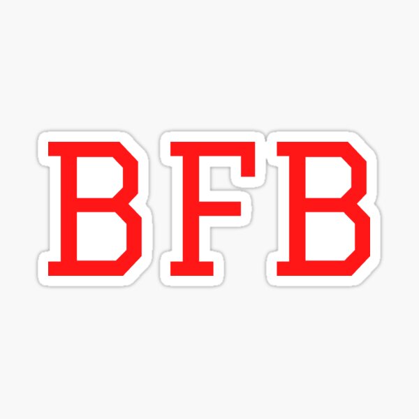 "BFB Letter Logo" Sticker for Sale by kischalex112 | Redbubble
