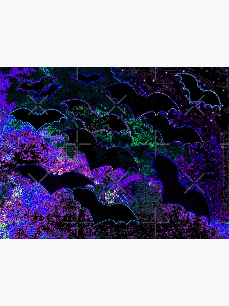 "Bats In Flight Neon Purple" Sticker for Sale by blakcirclegirl | Redbubble