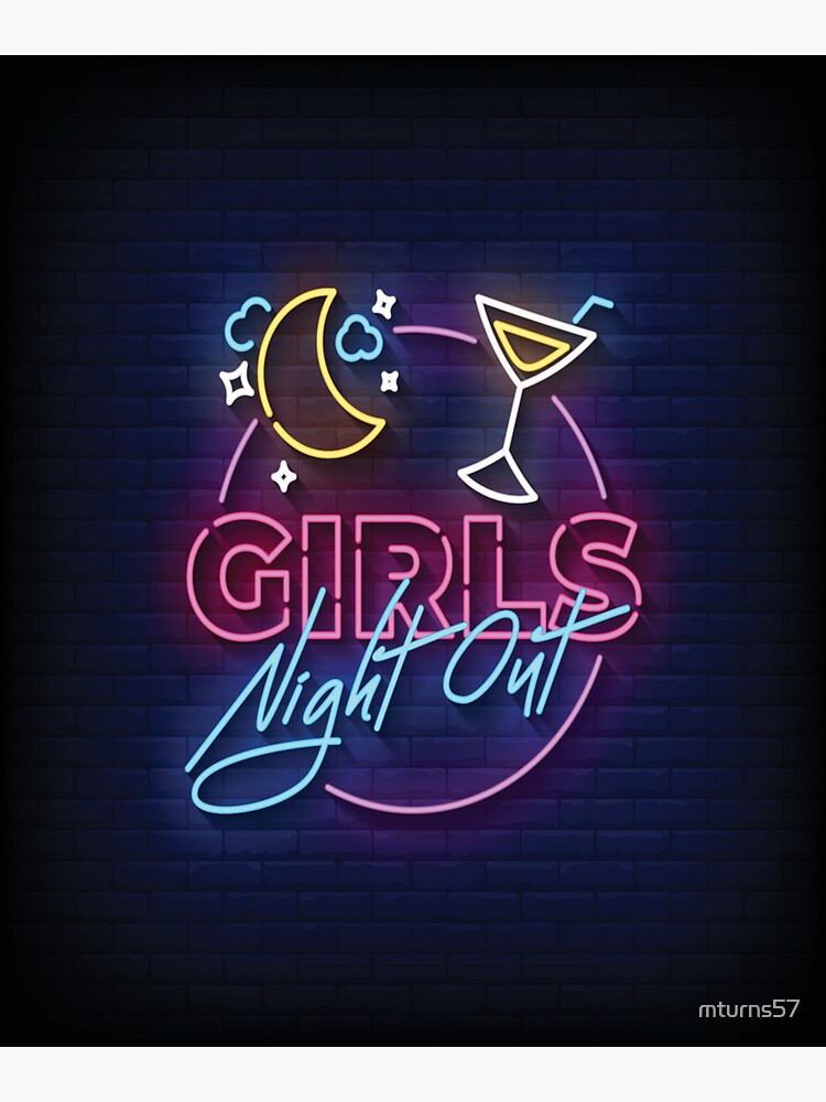 "Neon: Girls Night Out" Sticker for Sale by mturns57 | Redbubble