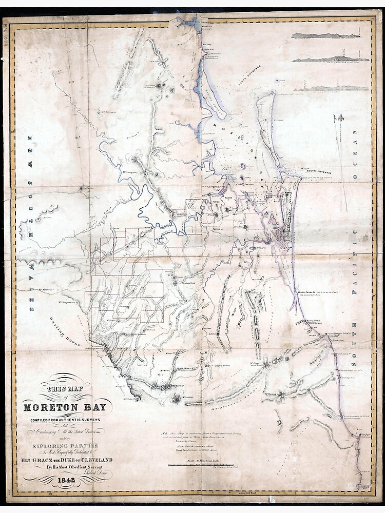 "1842 Moreton Bay Map" Poster for Sale by housedetective | Redbubble