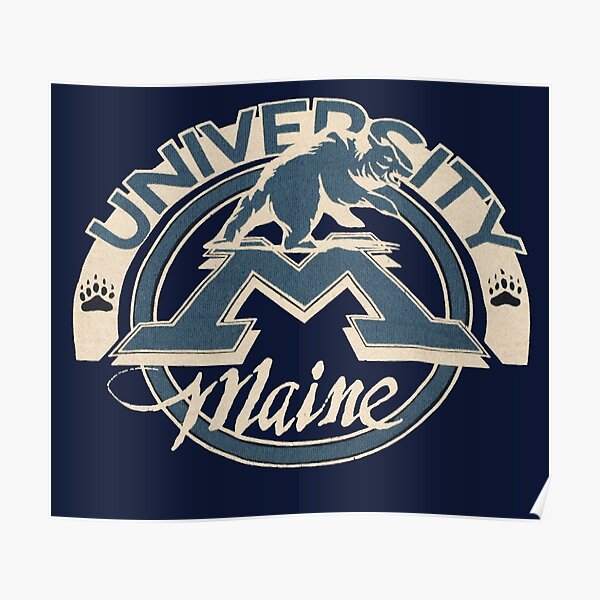 "Vintage University of Maine Logo" Poster for Sale by PlumAdorable ...