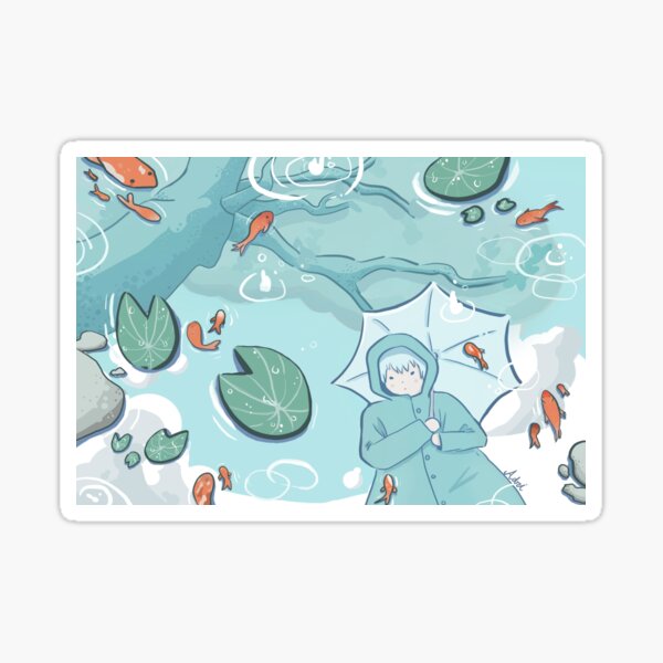 "fish puddle" Sticker for Sale by JucceeGoosey | Redbubble