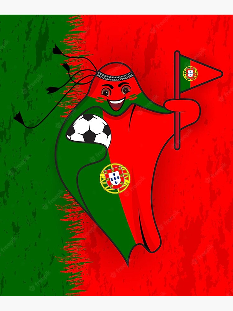 "Mascot World Cup 2022 National Portugal Soccer, Retro Portugal ...
