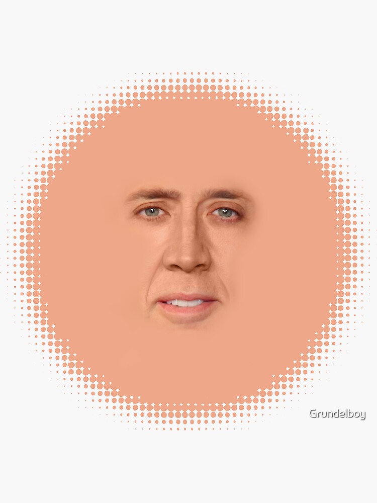 "nicolas cage - Face" Sticker for Sale by Grundelboy | Redbubble