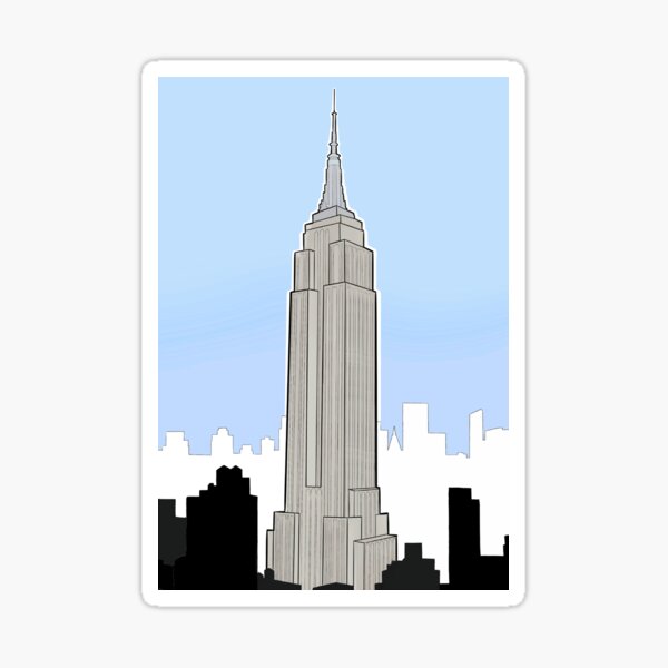 "Empire State Building" Sticker for Sale by StargirlWares | Redbubble