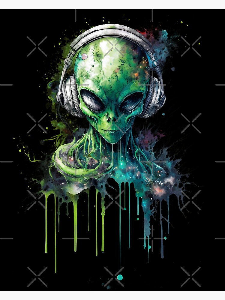 "Alien Music" Poster for Sale by vancrews | Redbubble