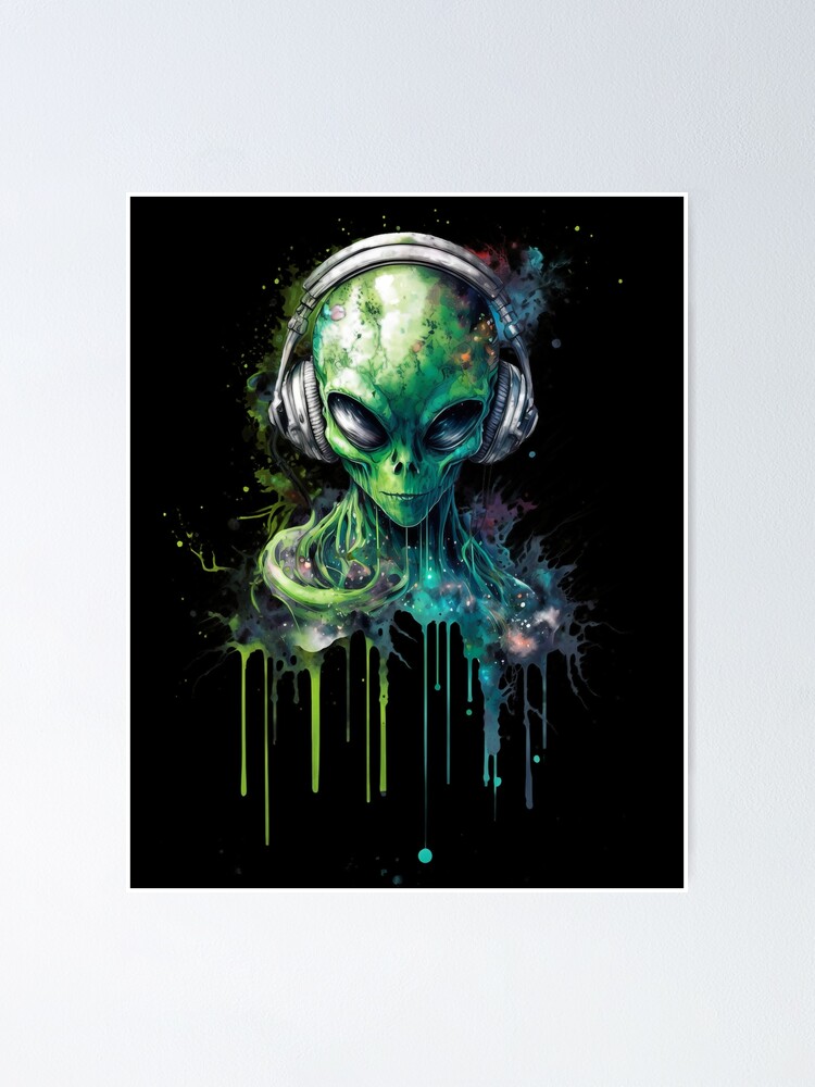 "Alien Music" Poster for Sale by vancrews | Redbubble