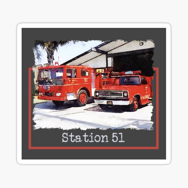 "Station 51, Emergency TV Show" Sticker for Sale by DNiceGirl | Redbubble