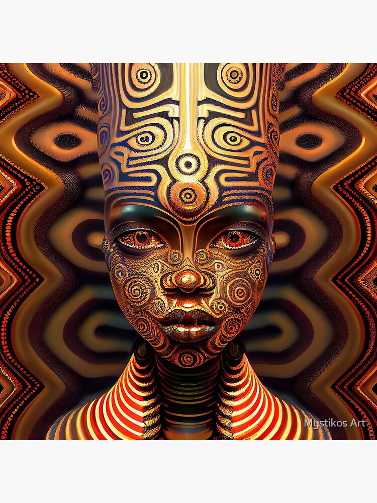 "African Fractal Black Goddess" Poster for Sale by Mystikosart | Redbubble