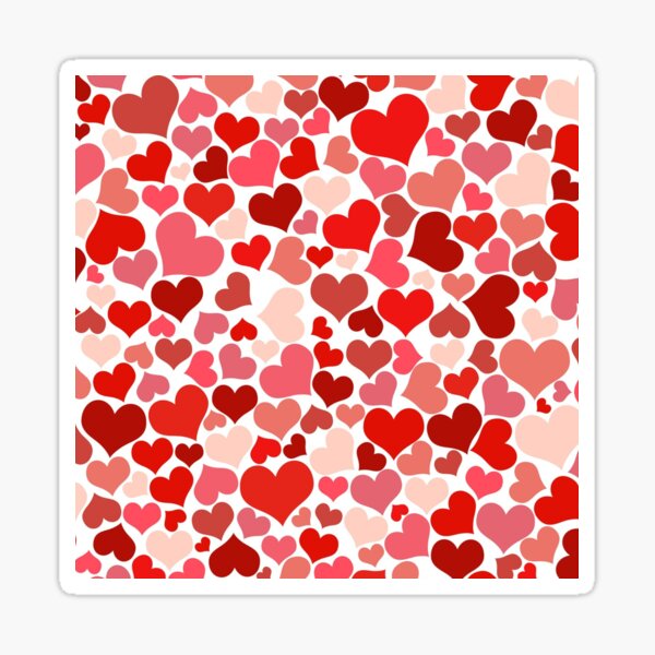 "Heart pink hearts " Sticker for Sale by TheVIP | Redbubble