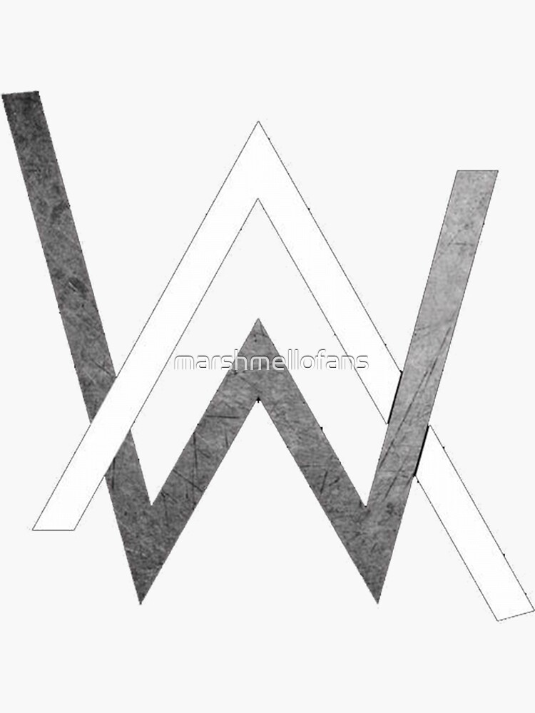 "Alan Walker - Logo Merchandise" Sticker by marshmellofans | Redbubble