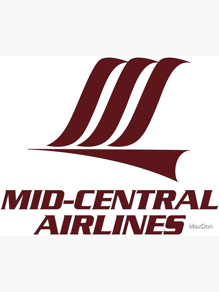 "Mid Central Airlines from Planes, Trains, and Automobiles" Sticker for Sale by MaxDon | Redbubble