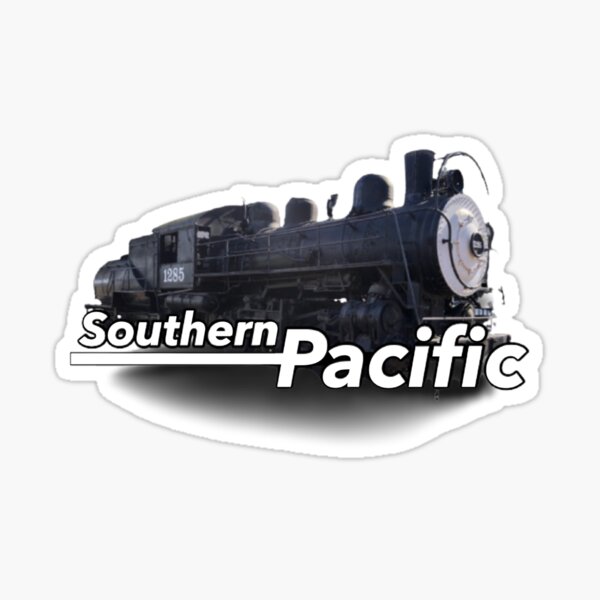 "Southern Pacific railroad steam locomotive diecut sticker" Sticker for ...