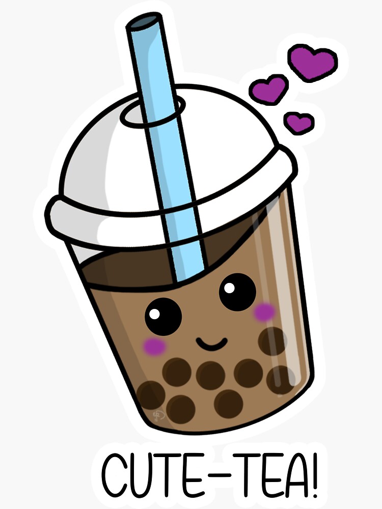 "Cute Tea" Sticker for Sale by DownAndNerdy | Redbubble