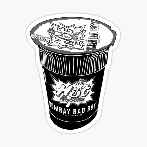 "The Bad Boy. Pot Noodle inspired Tee shirt" Sticker for Sale by ...
