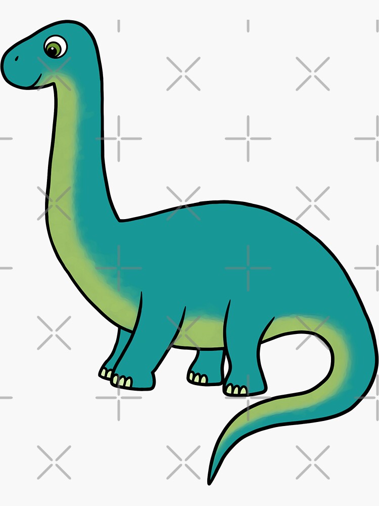 "Bob the Brontosaurus" Sticker for Sale by Meowmaddie | Redbubble