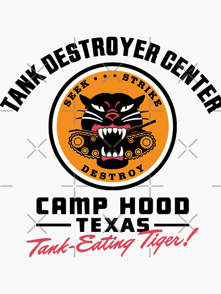 "RETRO TANK DESTROYER CENTER " Sticker for Sale by DLutfy | Redbubble