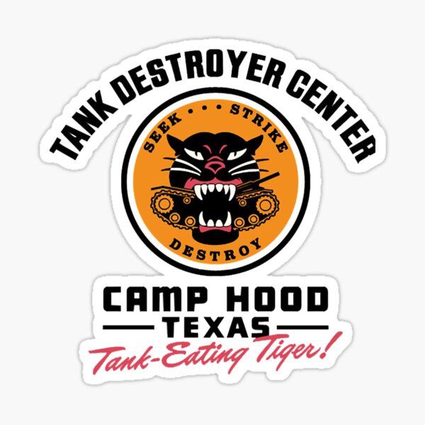 "RETRO TANK DESTROYER CENTER " Sticker for Sale by DLutfy | Redbubble