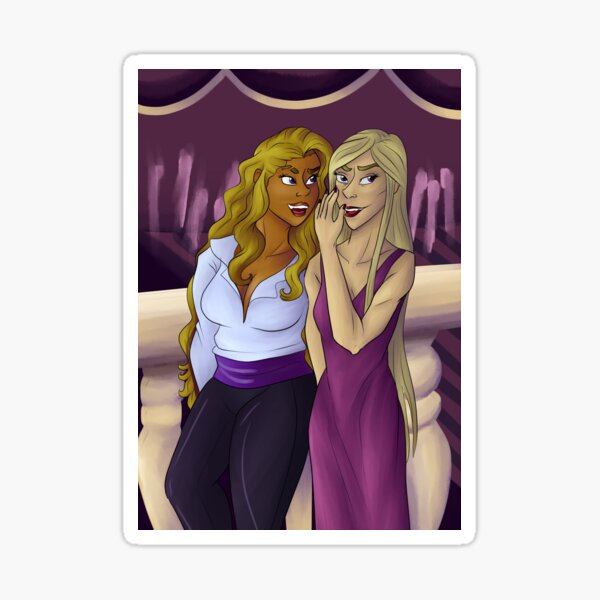 "Ianthe and Coronabeth Tridentarius - The Locked Tomb" Sticker for Sale ...