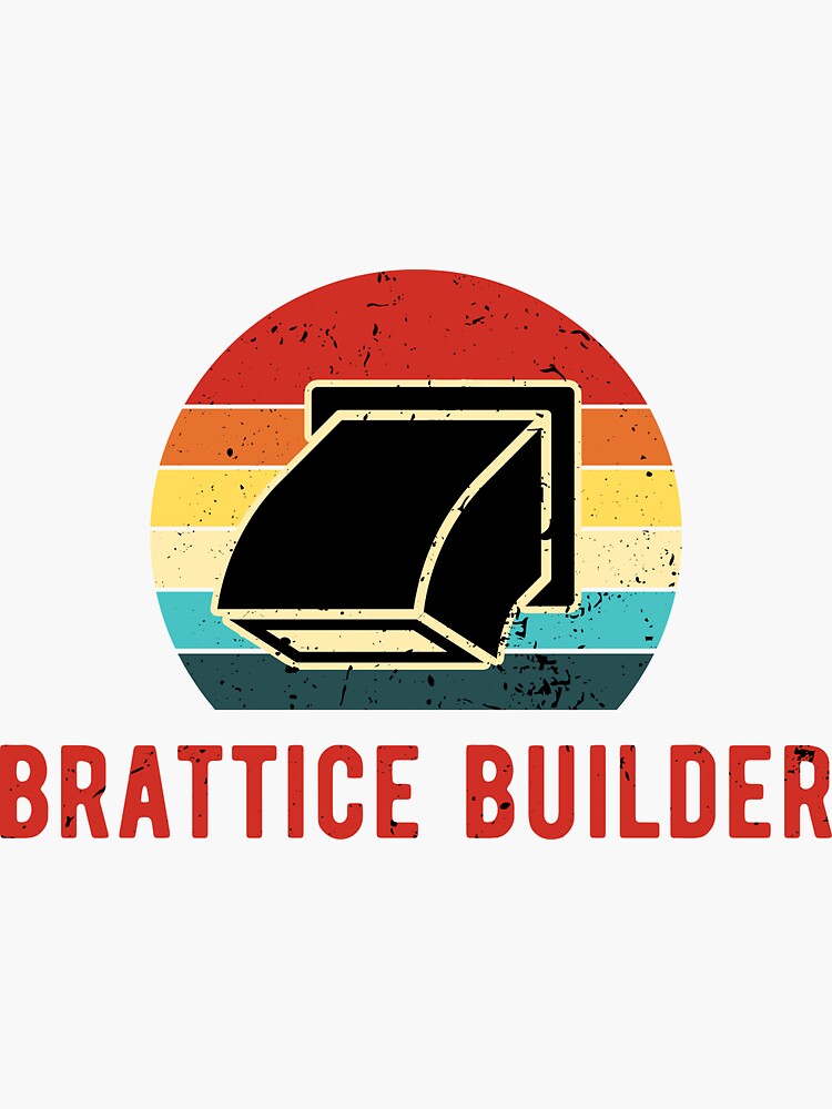 "Retro Brattice Builder Vintage" Sticker for Sale by NestaReign | Redbubble